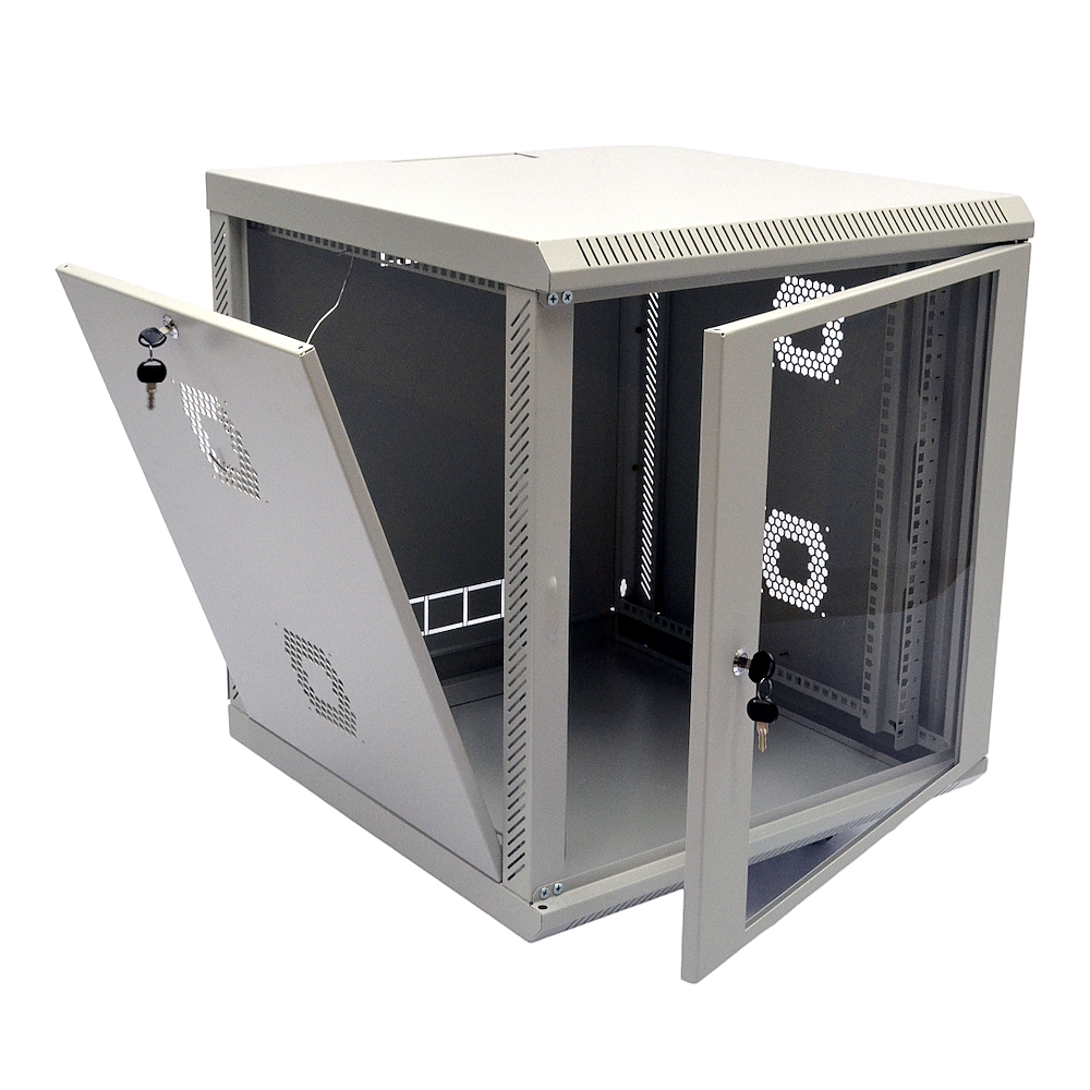Cabinet 12U, 600x600x640 mm (W*D*H), acrylic glass, gray - buy in Kiev ...