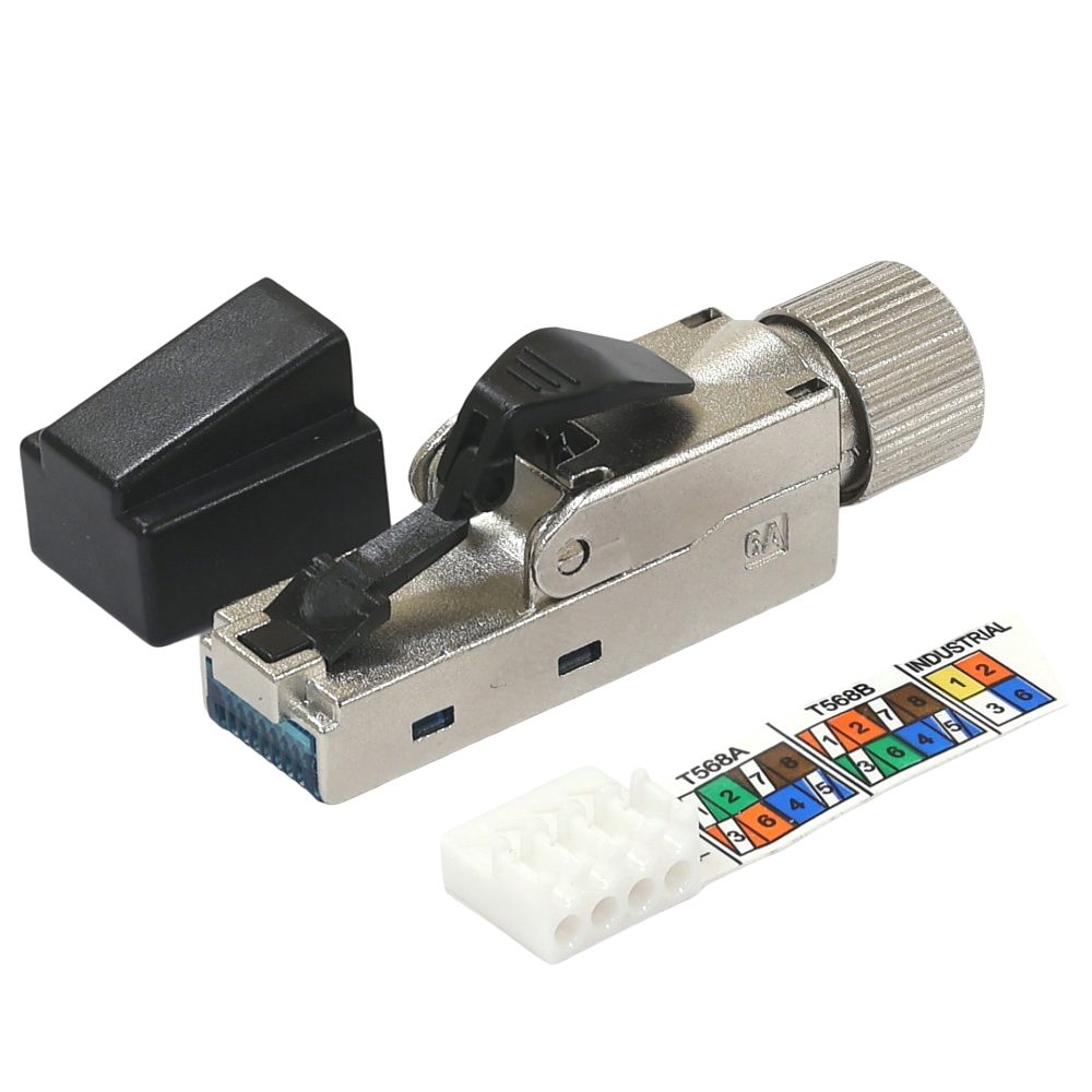RJ45 field-installable connector Category 6A STP Straight