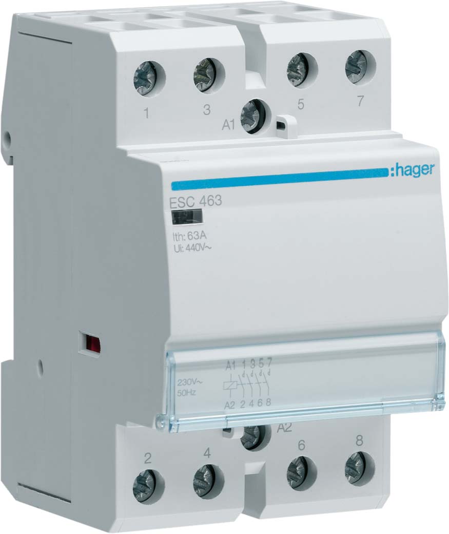 Контактор модульный, 4н.о., AC1/AC7a 63A, Uупр.=230В 50Гц, ширина 3М ...