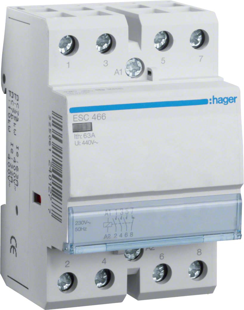 Контактор модульный, 3н.о.+1н.з., AC1/AC7a 63A, Uупр.=230В 50Гц, ширина ...