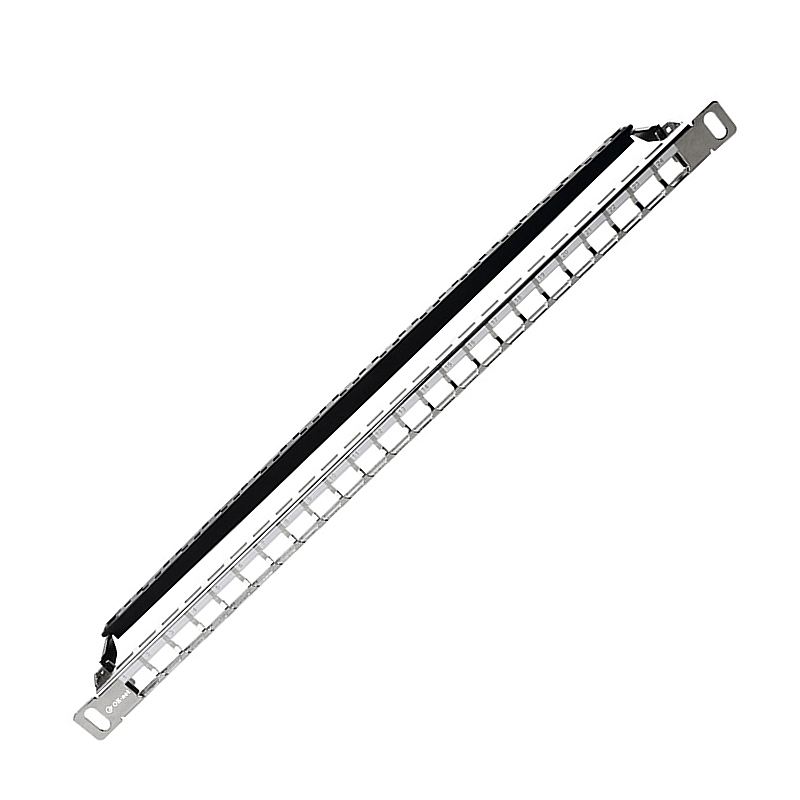 Patch Panel 19 "24 Keystone modules, 1U with organizer rear, black ...
