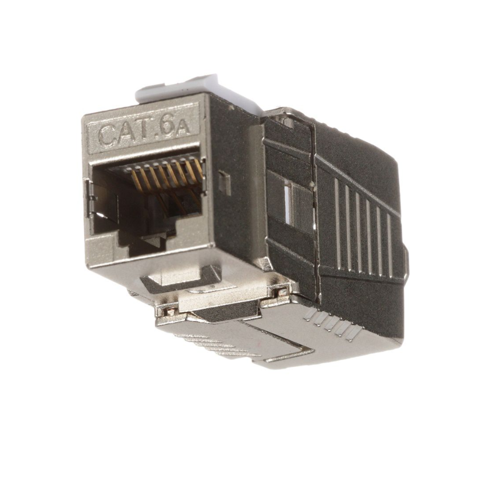 Category 6A, RJ45, 10 Gb/s, 8-position, 8-wire keystone shielded jack ...