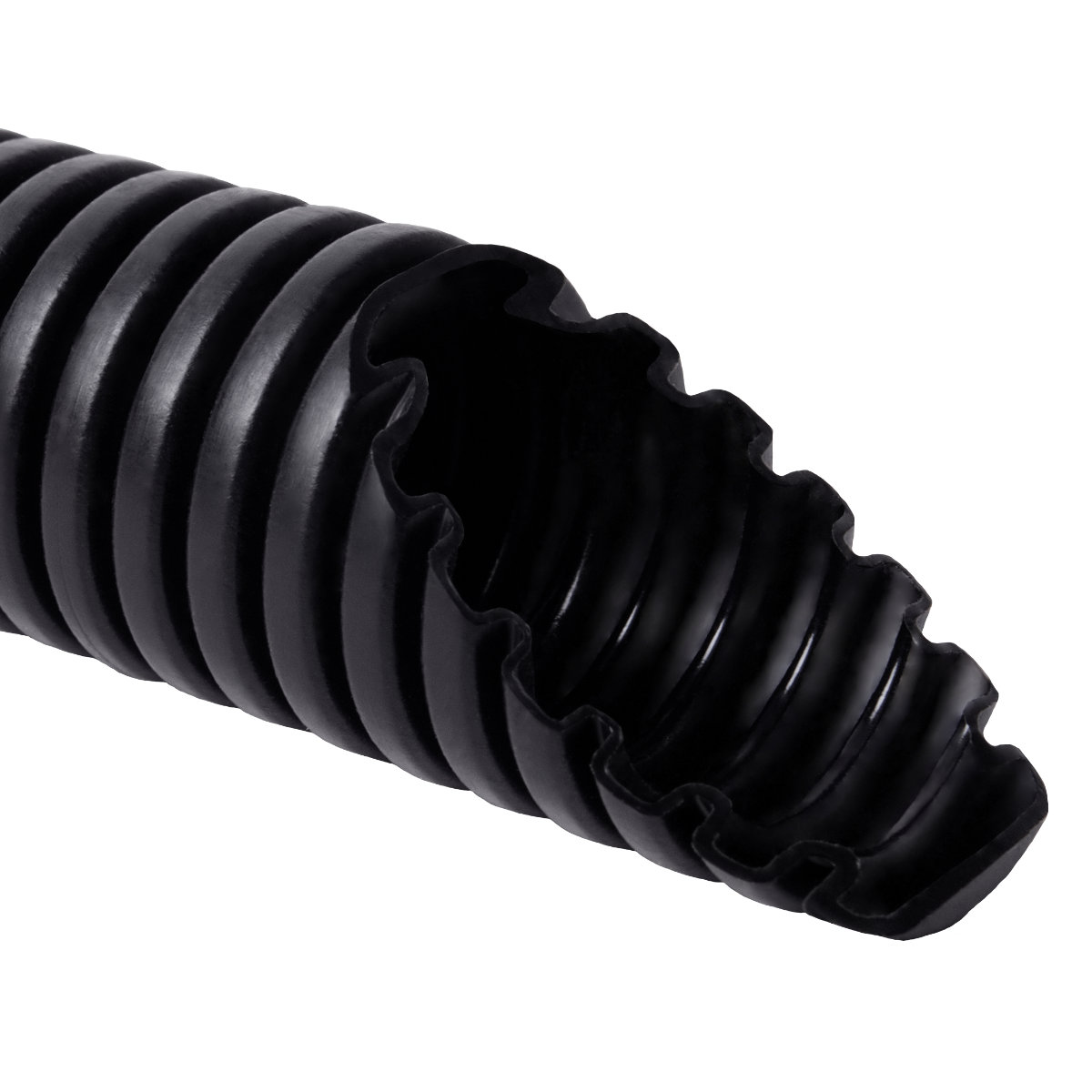 Corrugated electric pipe resistant to UV radiation, non-self ...