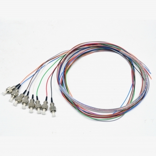 Set of colored pigtails FC / UPC 1.5 m, SM, Easy strip, 8 fibers (Bl,Or ...
