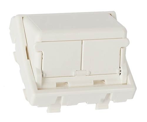 45mm x 45mm adapter with one sloped shuttered insert that accepts two ...
